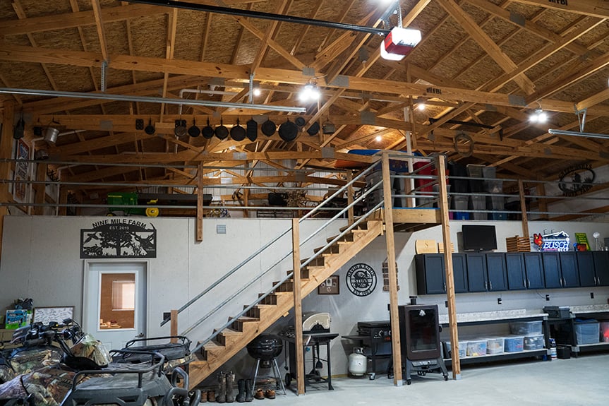 Pole Barn Hunting Cabin + Shop | Macoupin County, IL | FBi Buildings