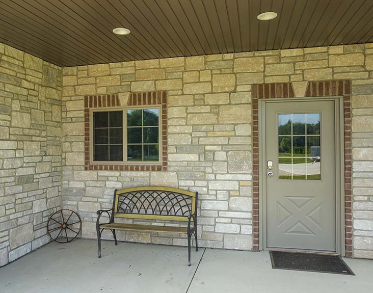 Suburban Garage with Inset Porch | Battle Ground, IN | FBi Buildings