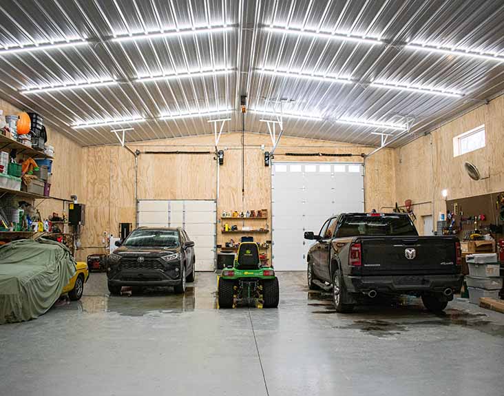 Post Frame Garage and Hobby Shop with Heated Floor | FBi Buildings