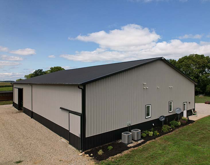 Horse Barn + Pole Barn Home | Monticello, IN | FBi Buildings