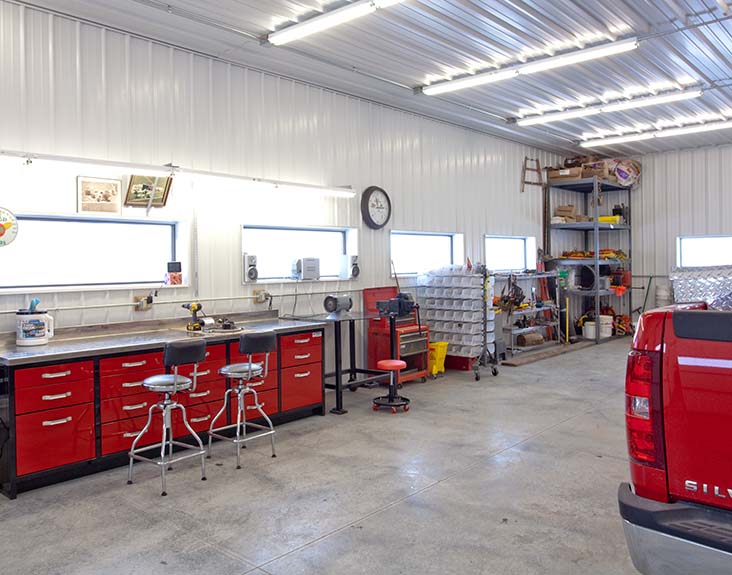 Interior Lined Farm Shop | Carroll County, IN | FBi Buildings